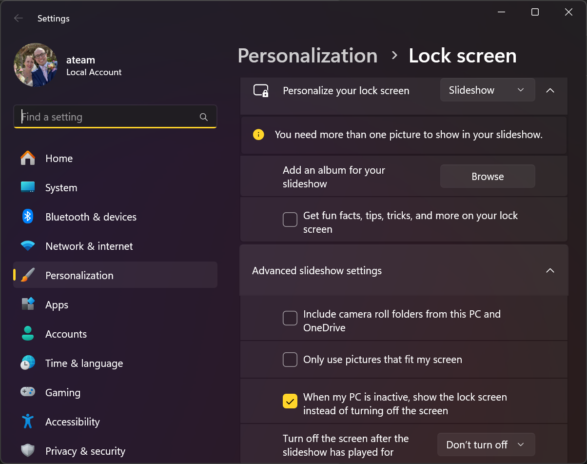 Display Photos from OneDrive on your Windows Lock Screen — AndrewChart ...